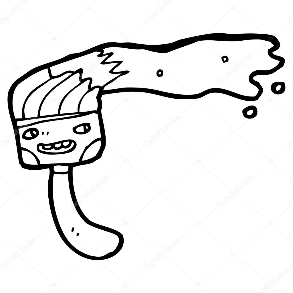 Cartoon paintbrush Stock Vector by ©lineartestpilot 19893193