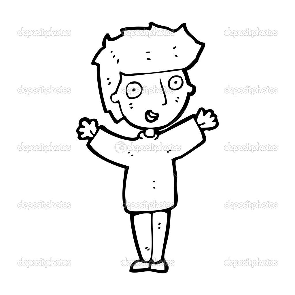 Happy person cartoon Stock Vector by ©lineartestpilot 19896261