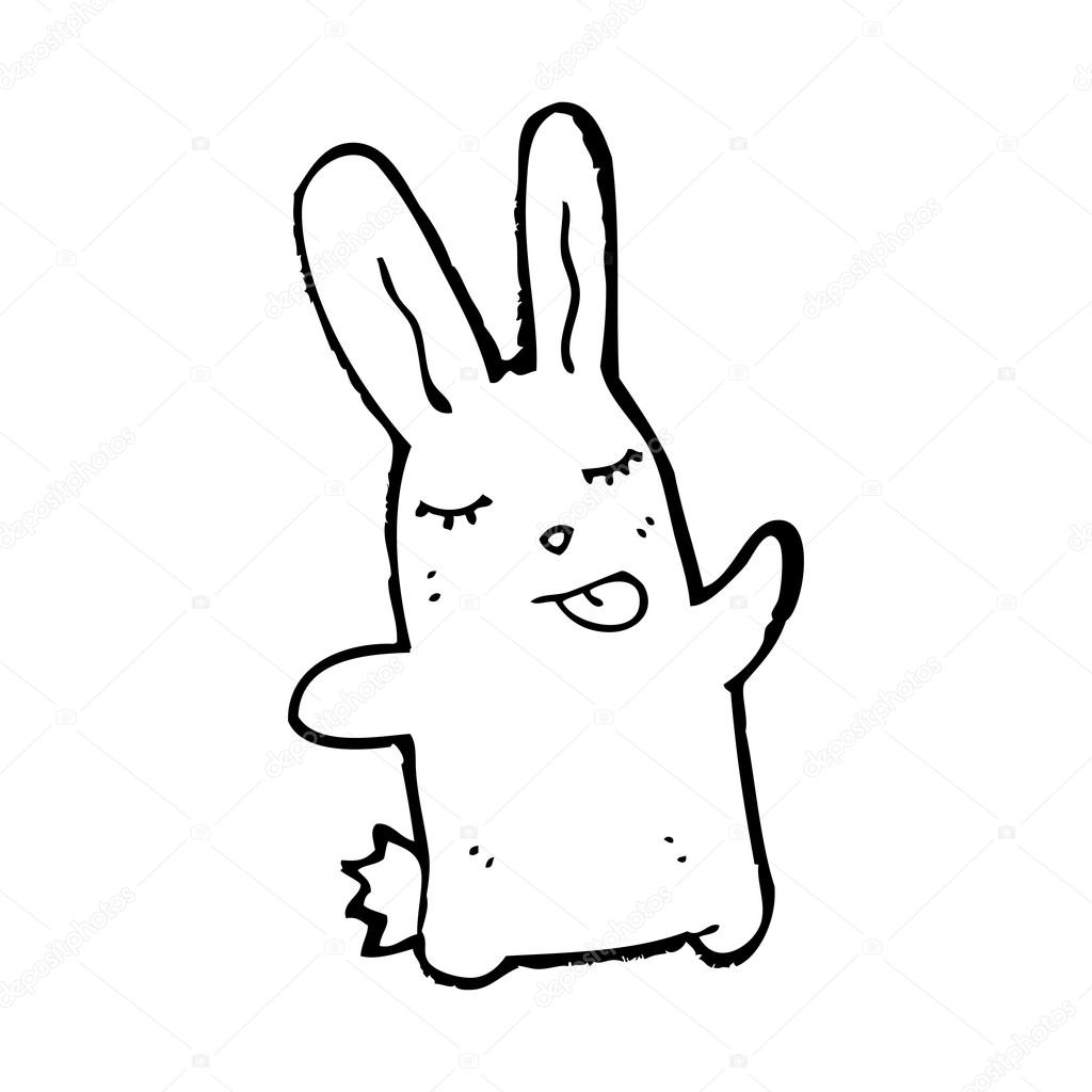 Cute rabbit sticking out tongue cartoon Stock Vector Image by ...