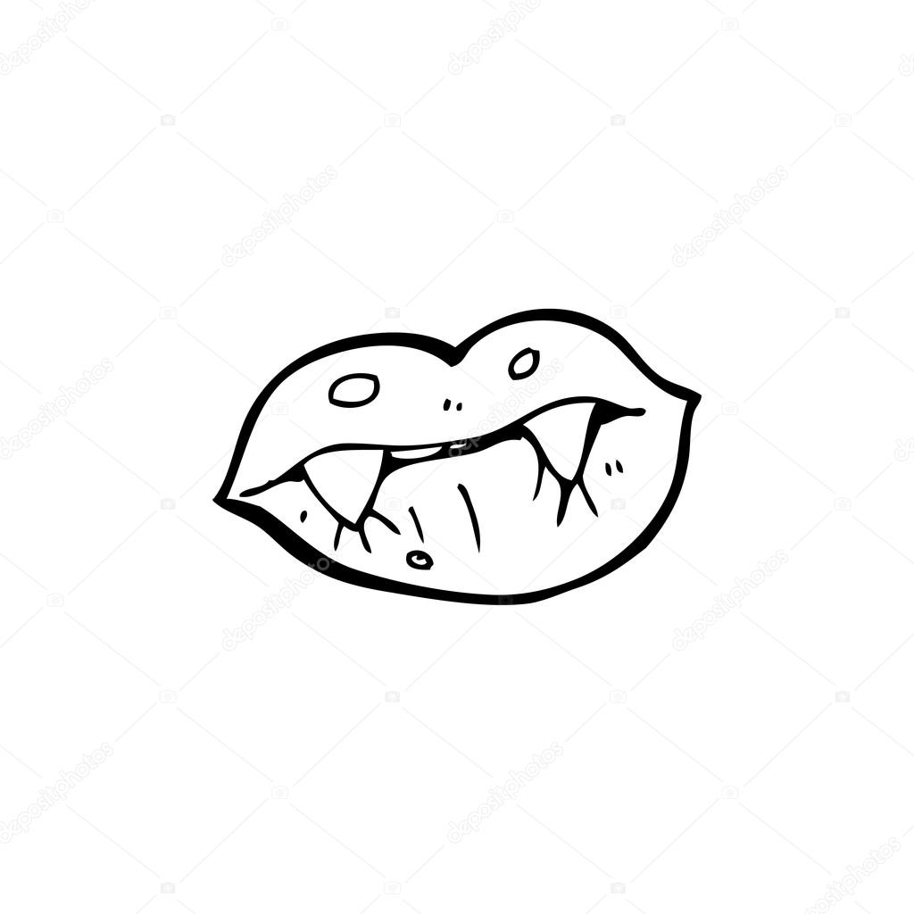 Cartoon vampire lips Stock Vector by ©lineartestpilot 19904217