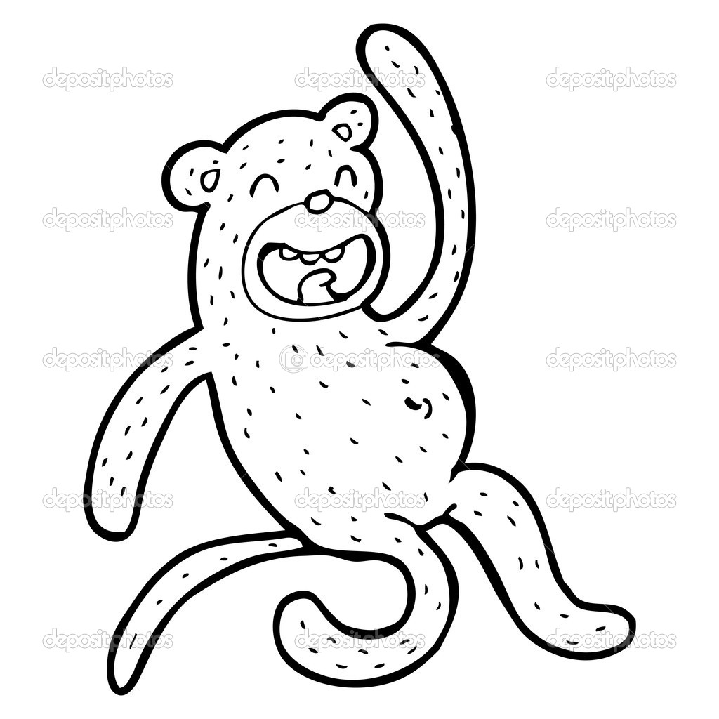 Terrified monkey cartoon Stock Illustration by ©lineartestpilot #19905641