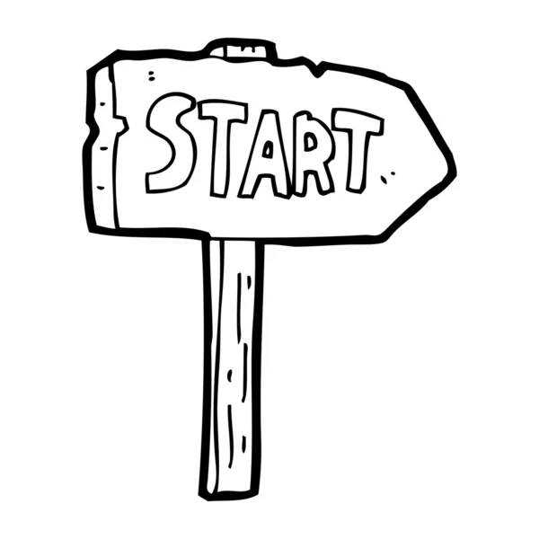 Start sign cartoon — Stock Vector © lineartestpilot #13566843