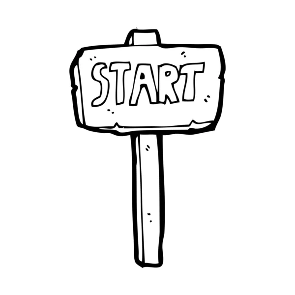 Cartoon start sign — Stock Vector © lineartestpilot #20078883