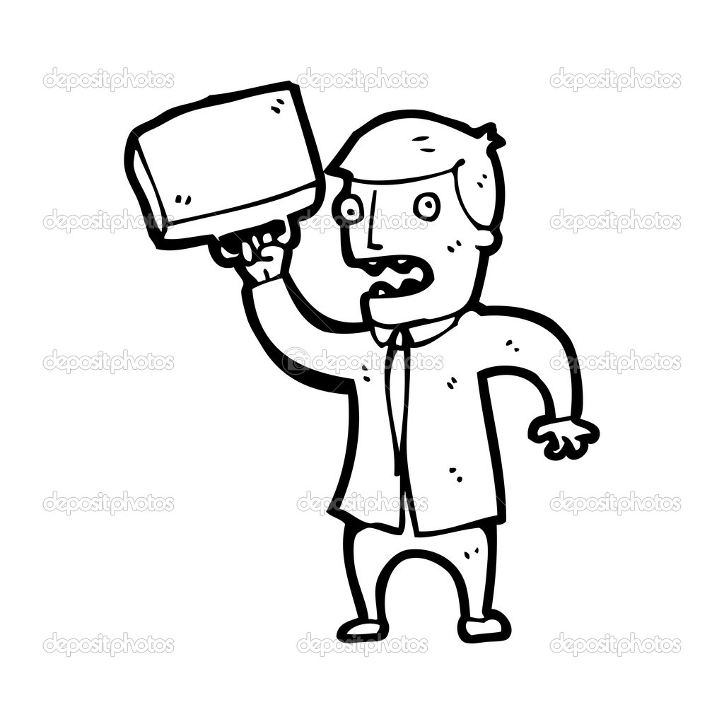 Angry banker cartoon Stock Vector by ©lineartestpilot 20007421
