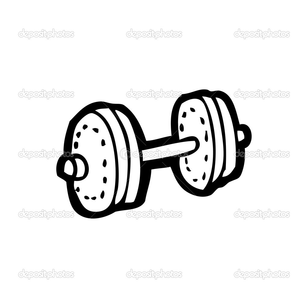 Cartoon dumbbell weight — Stock Vector © lineartestpilot #20007429