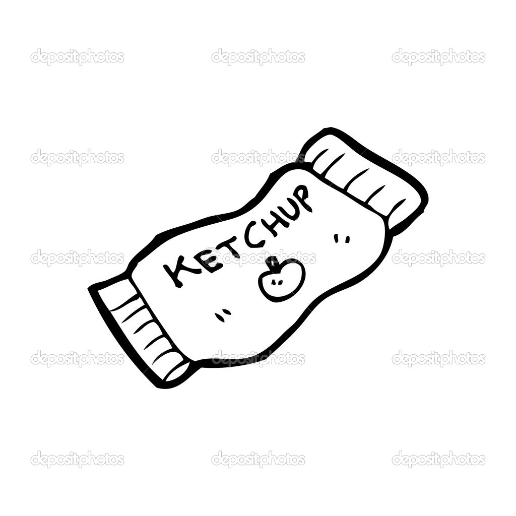 Packet of ketchup cartoon Stock Vector by ©lineartestpilot 20007885