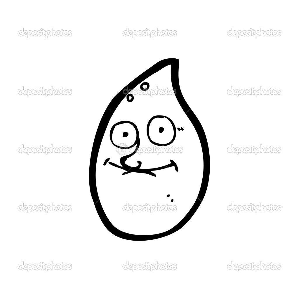 Happy raindrop cartoon Stock Vector by ©lineartestpilot 20008455