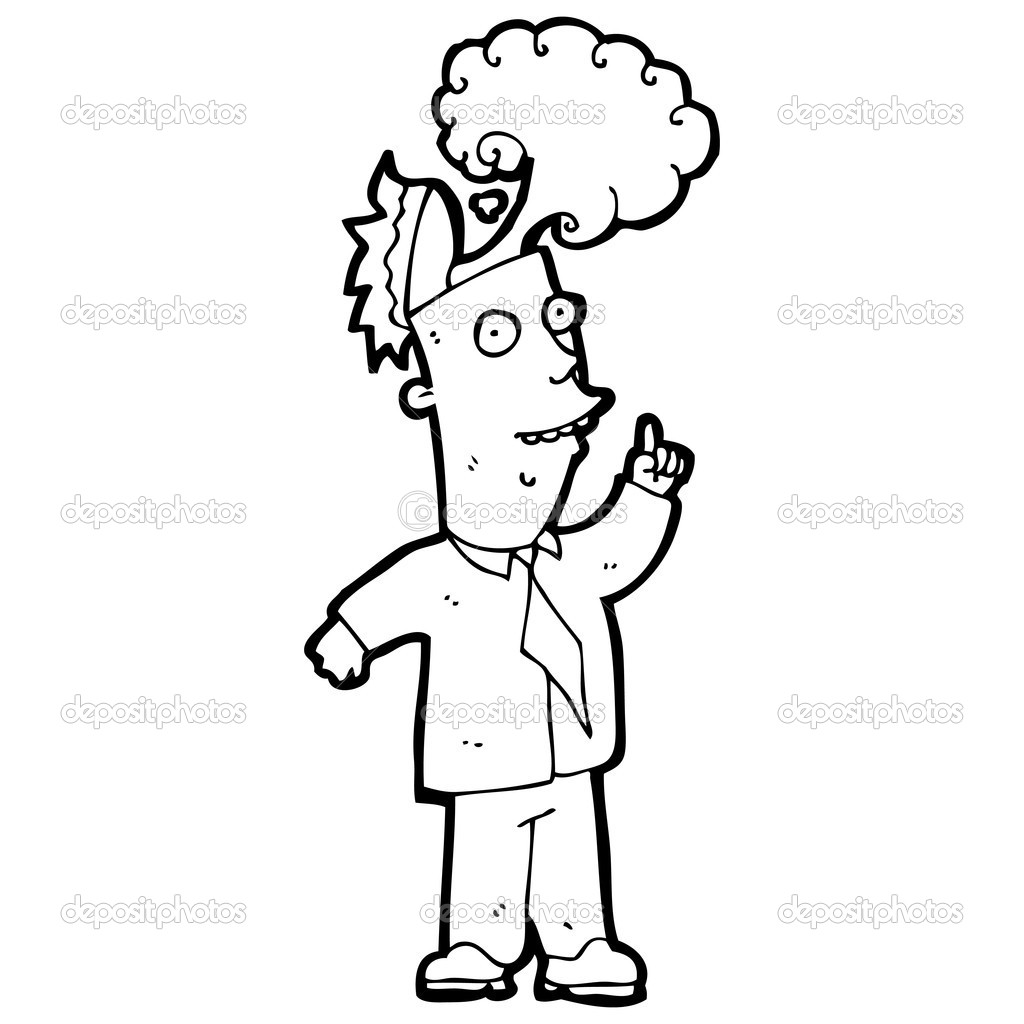 Cartoon overheated brain man Stock Illustration by ©lineartestpilot ...