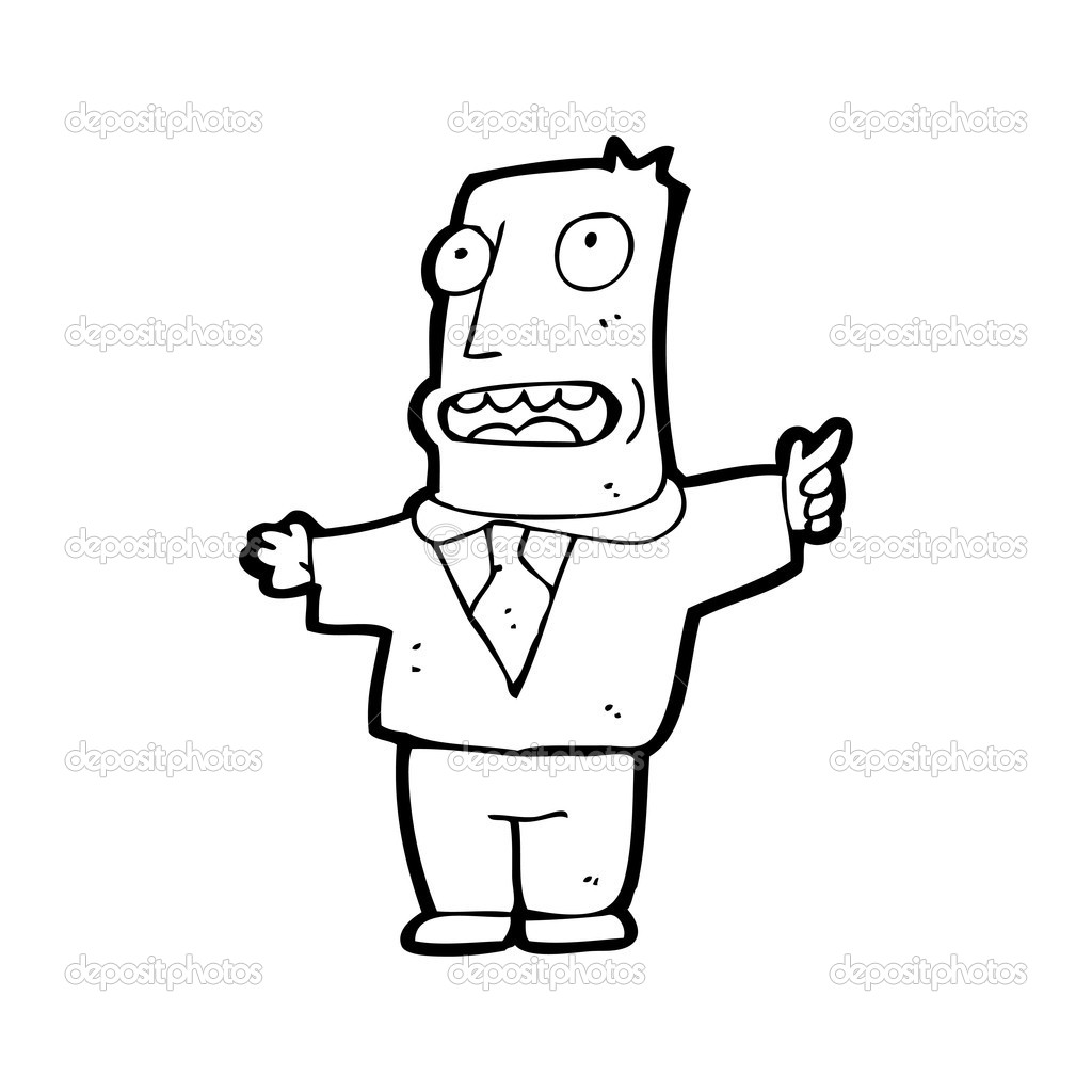 Pointing man cartoon Stock Vector by ©lineartestpilot 20008673