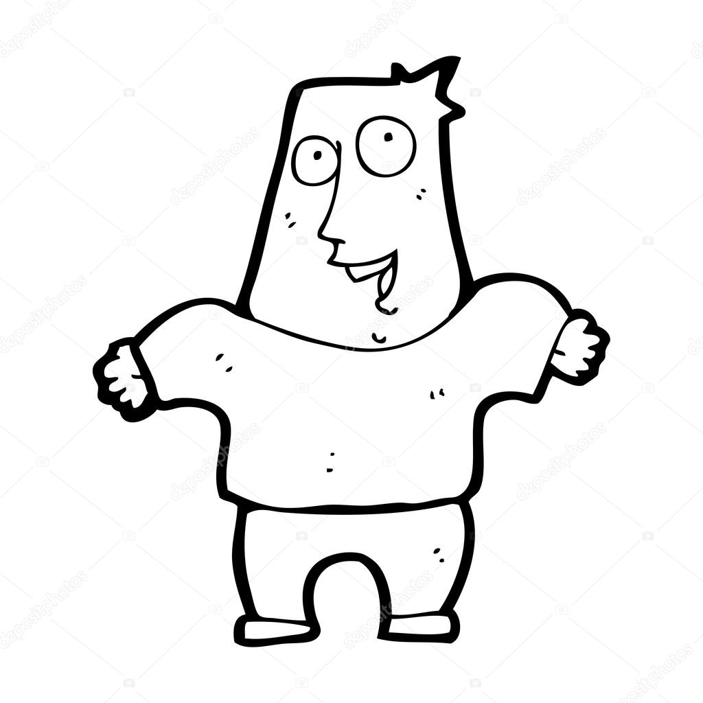 Happy Cartoon Man Shrugging Stock Vector By ©lineartestpilot 20008677