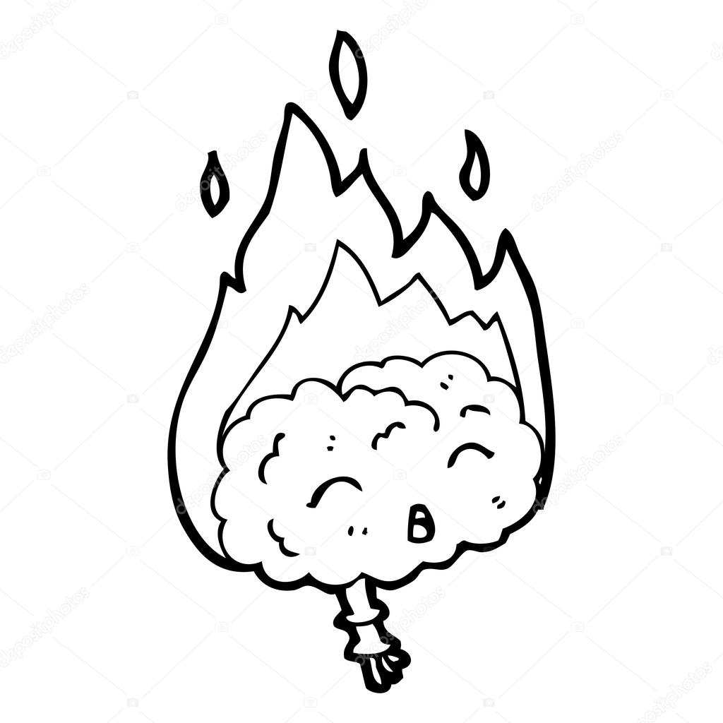Overheated brain cartoon Stock Vector Image by ©lineartestpilot #20028471