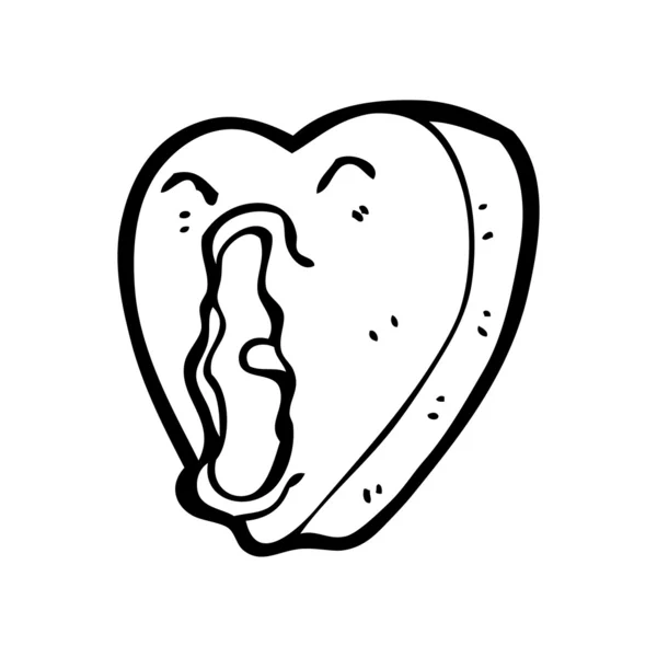 Screaming heart cartoon Stock Vector by ©lineartestpilot 21561663