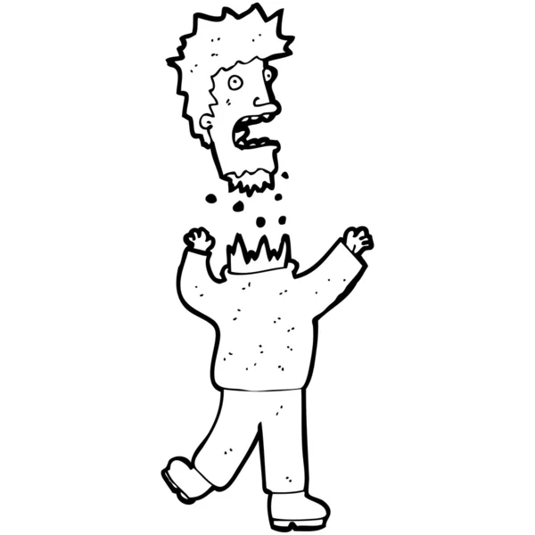 Cartoon man running scared — Stock Vector © lineartestpilot #13569399