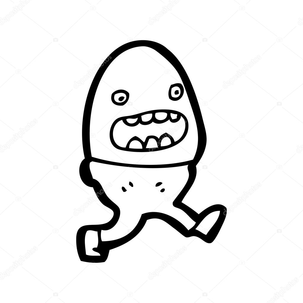 Running egg cartoon Stock Vector by ©lineartestpilot 20072207