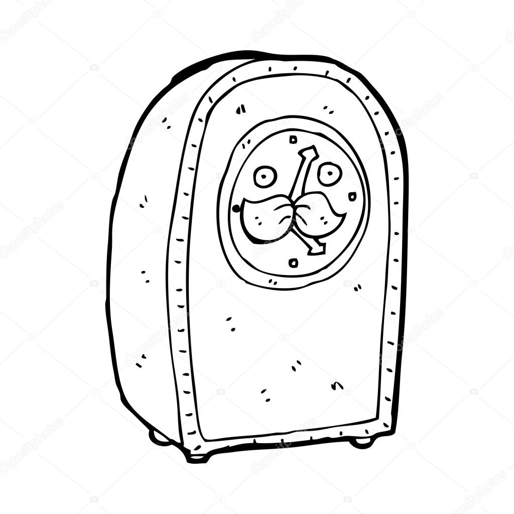 Old clock with face cartoon ⬇ Vector Image by © lineartestpilot ...