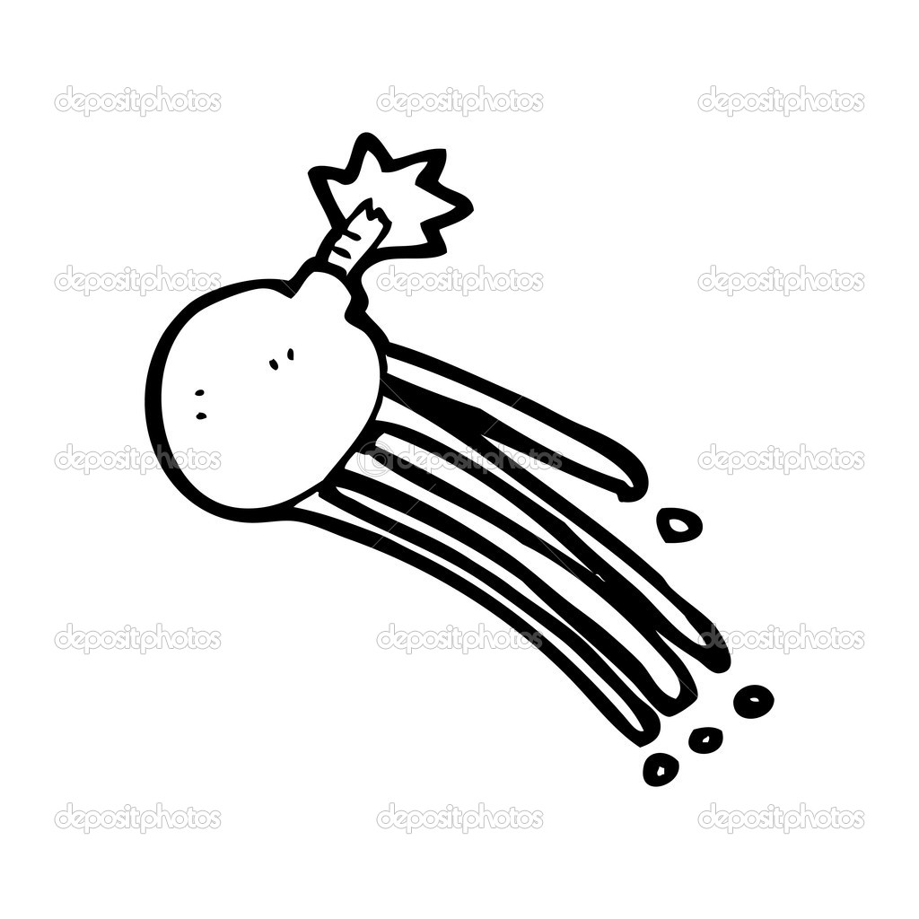 Flying bomb cartoon Stock Vector by ©lineartestpilot 20073135