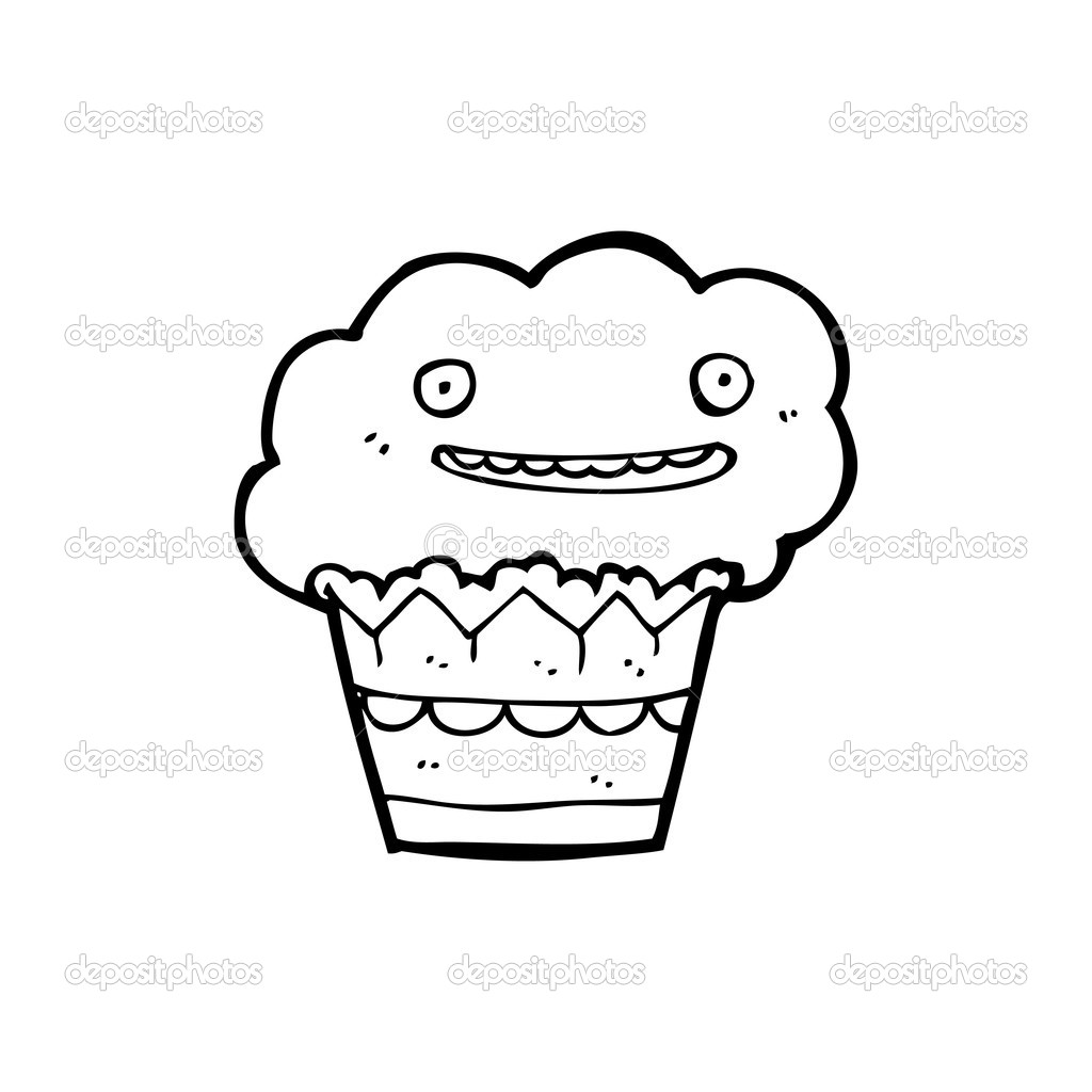 Cartoon muffin Stock Vector by ©lineartestpilot 20073219