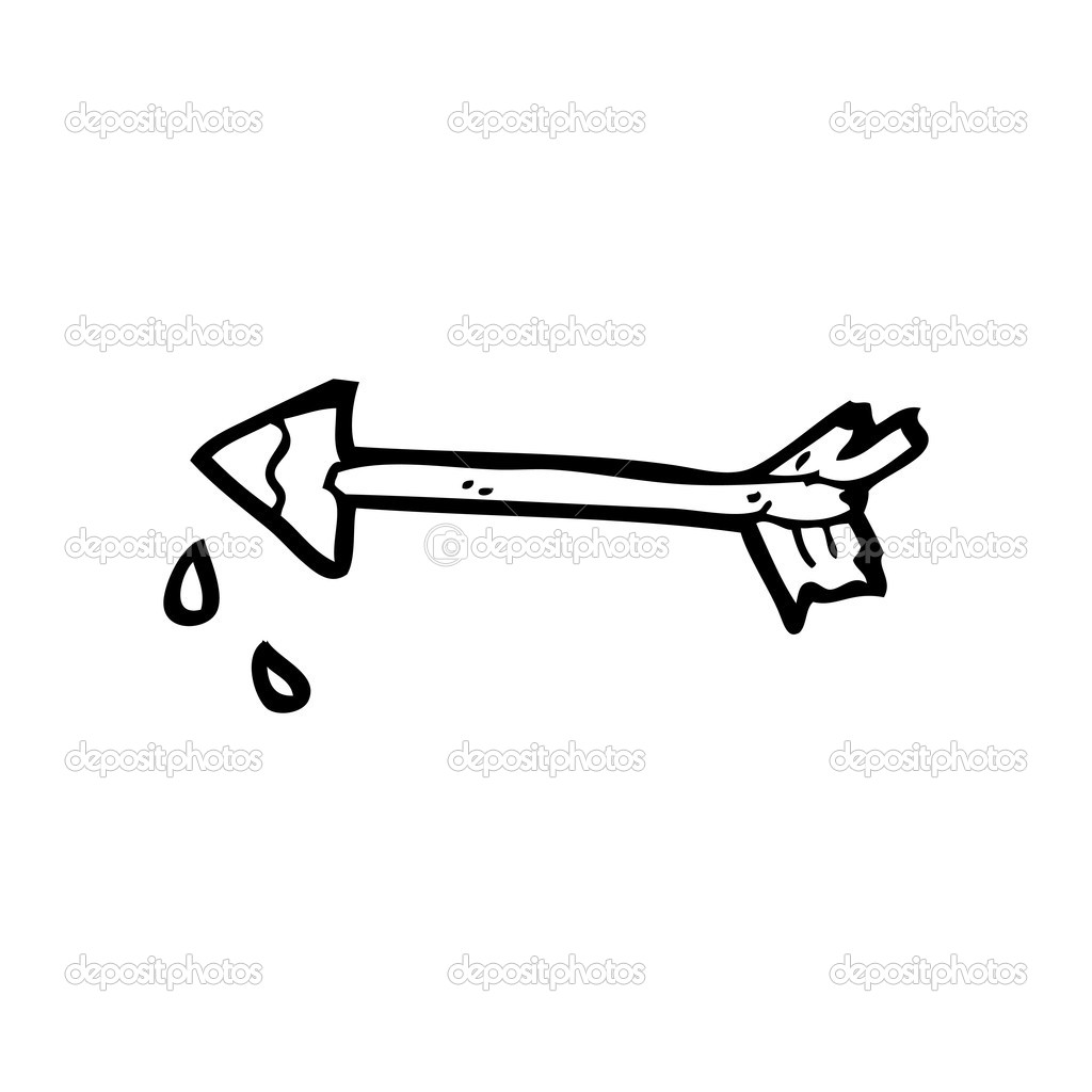 Bloody arrow cartoon Stock Vector by ©lineartestpilot 20074217