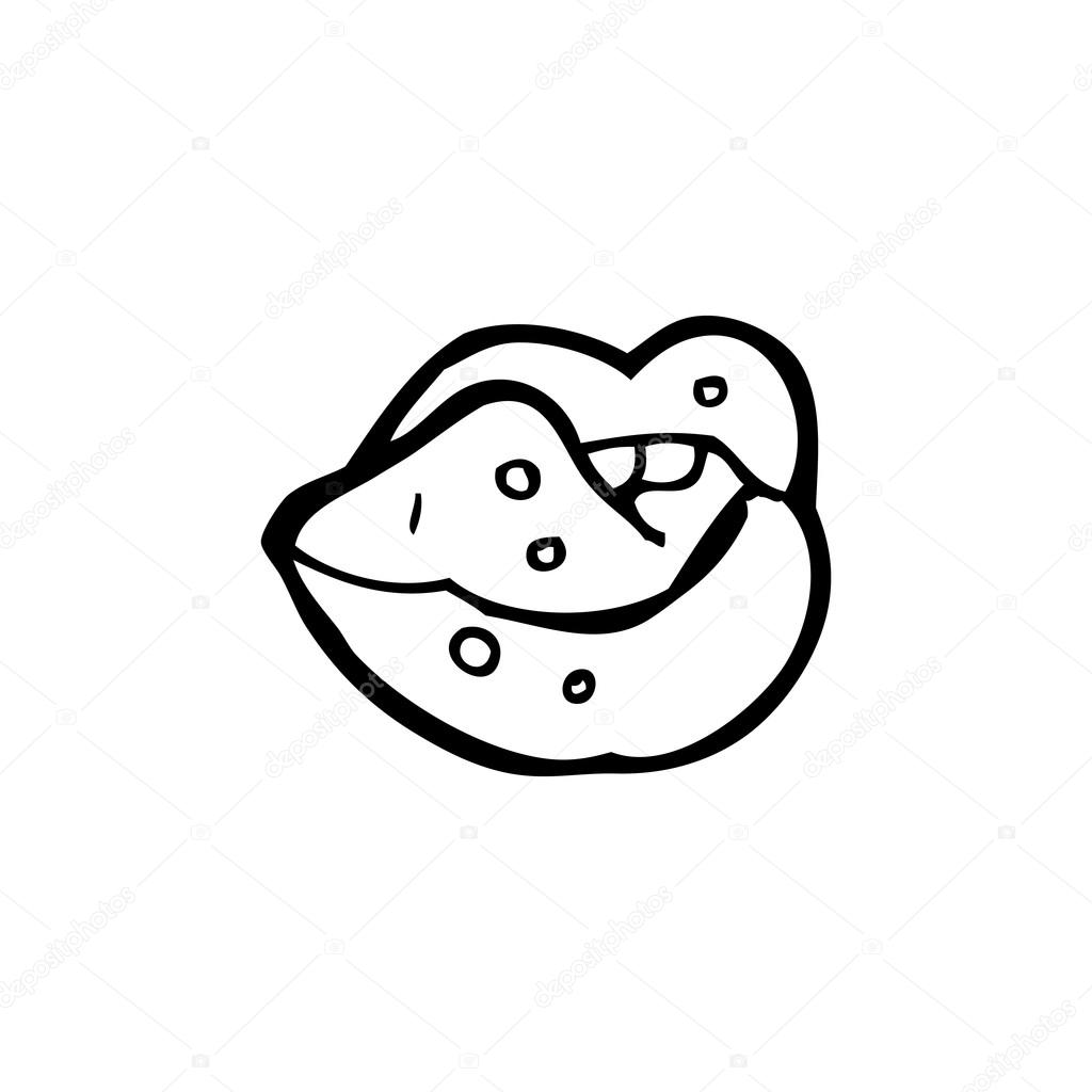 Tongue Licking Sexy Lips Cartoon — Stock Vector © Lineartestpilot 20074701