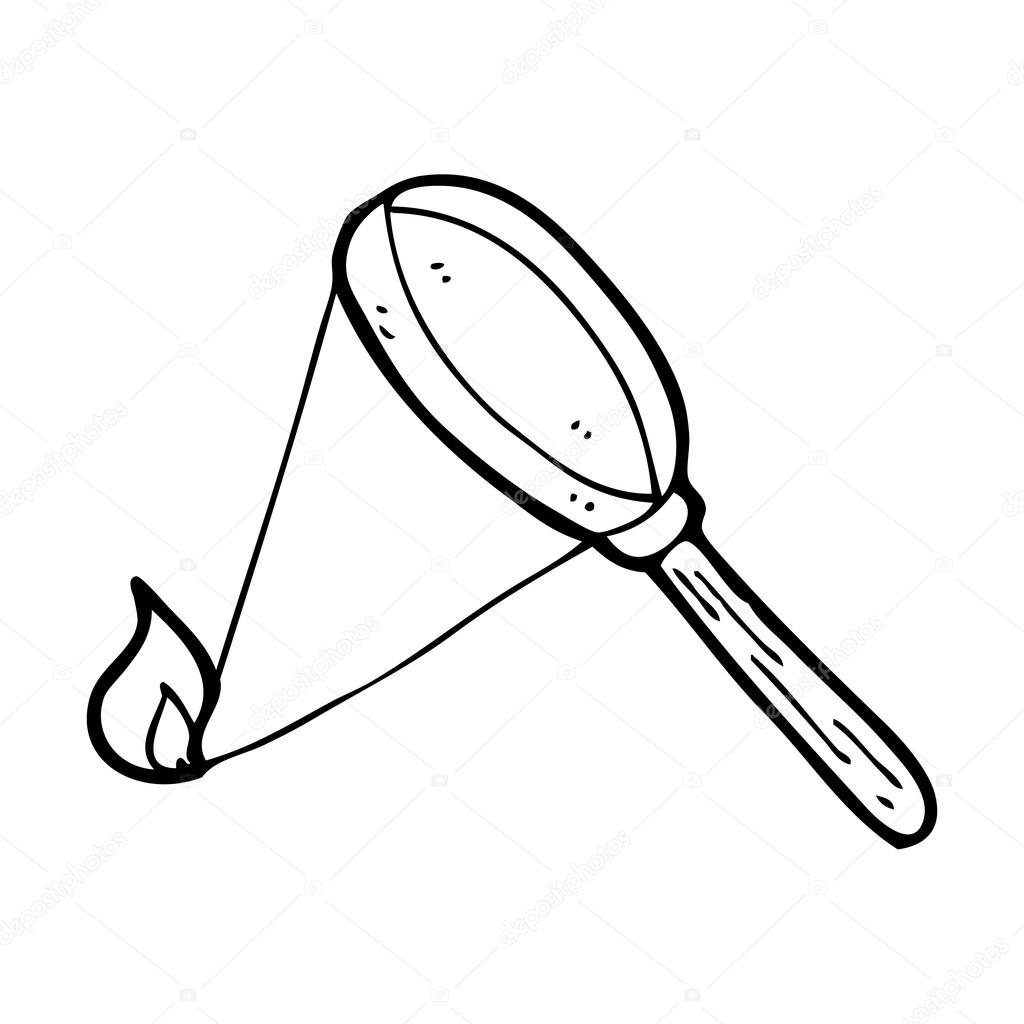 Cartoon Magnifying Glass Starting Fire Stock Vector Image By ©lineartestpilot 20075563
