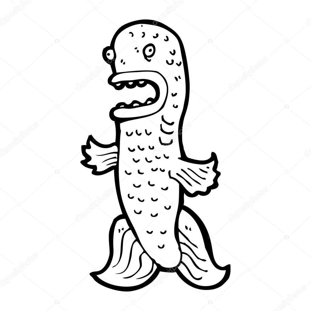 Scared fish cartoon Stock Vector Image by ©lineartestpilot #20076557