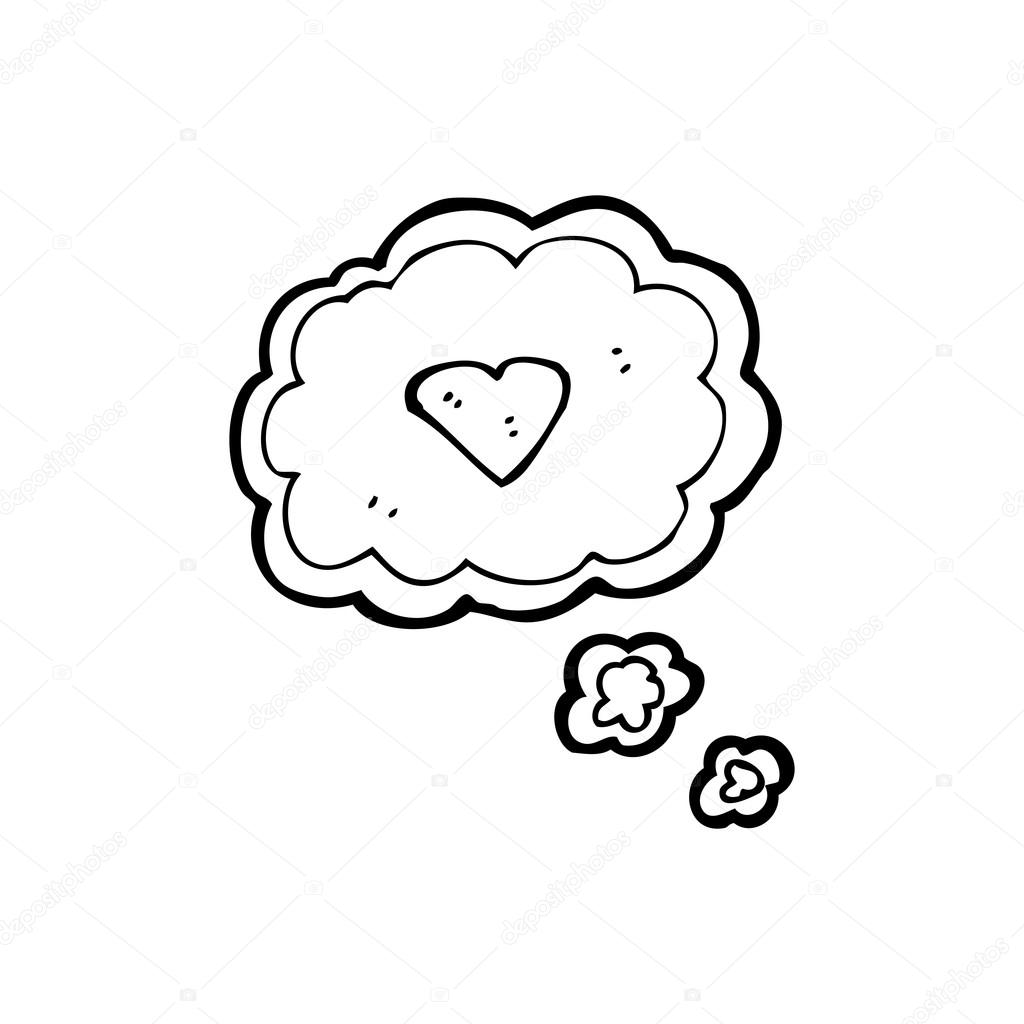 Thinking of love cartoon Stock Vector by ©lineartestpilot 20077017