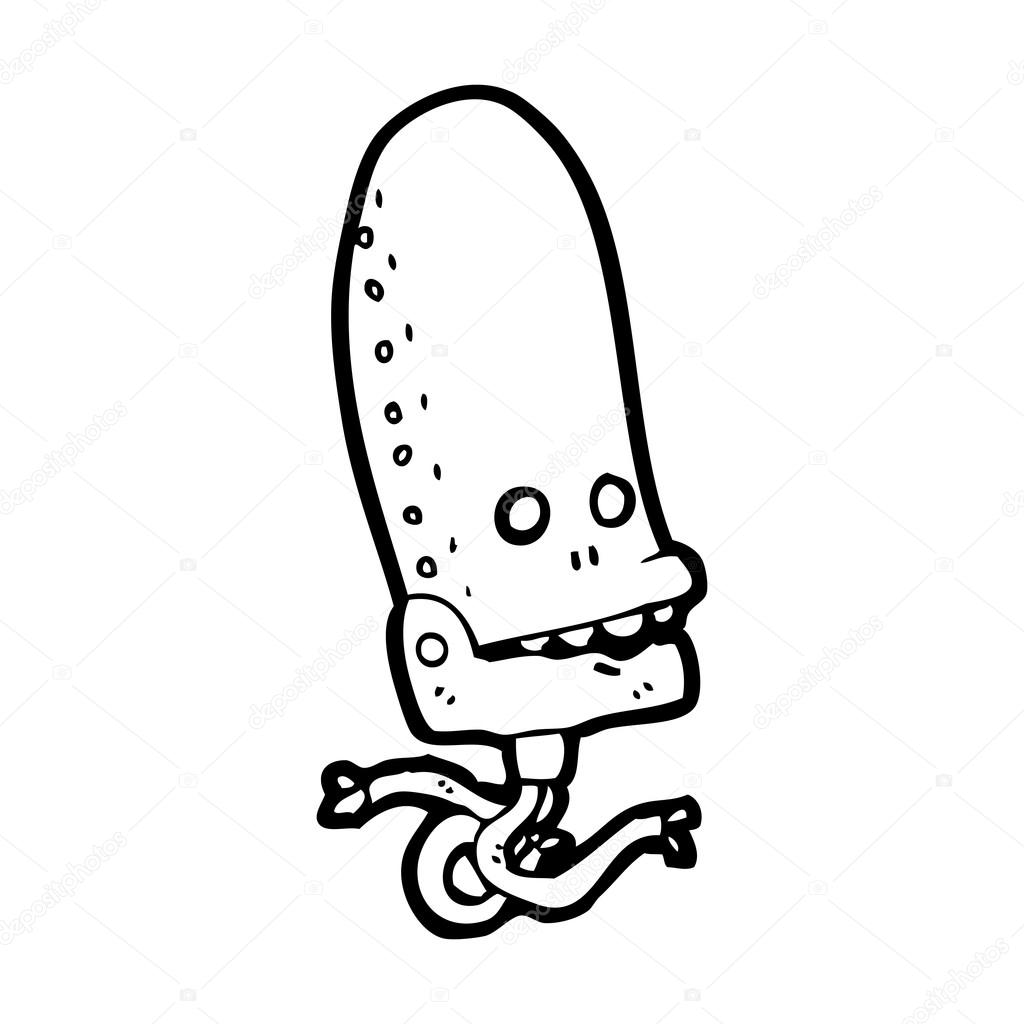 Scary robot head cartoon Stock Illustration by ©lineartestpilot #20079603