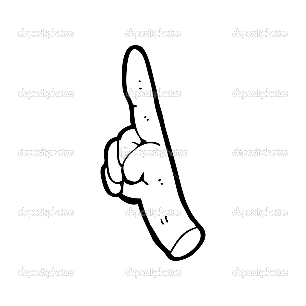 Pointing hand sign cartoon Stock Vector by ©lineartestpilot 20080073