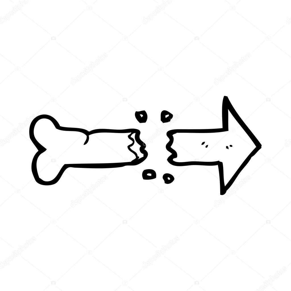 Cartoon broken bone direction sign Stock Vector by ©lineartestpilot ...