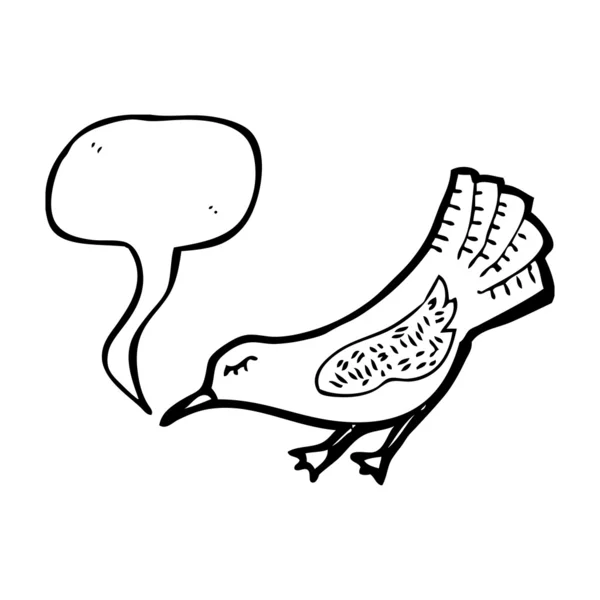 Cartoon pecking bird — Stock Vector © lineartestpilot #21548697