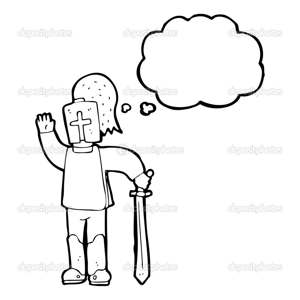 Waving medieval knight Stock Vector Image by ©lineartestpilot #20136959