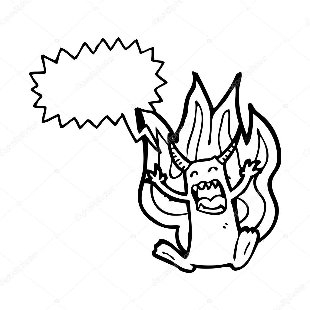 Flaming little devil Stock Vector Image by ©lineartestpilot #20137415
