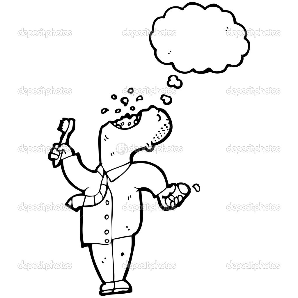 Cartoon man gargling mouthwash Stock Vector by ©lineartestpilot 20153235