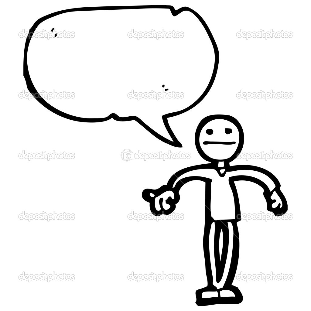 Stick man with speech bubble Stock Vector Image by ©lineartestpilot ...