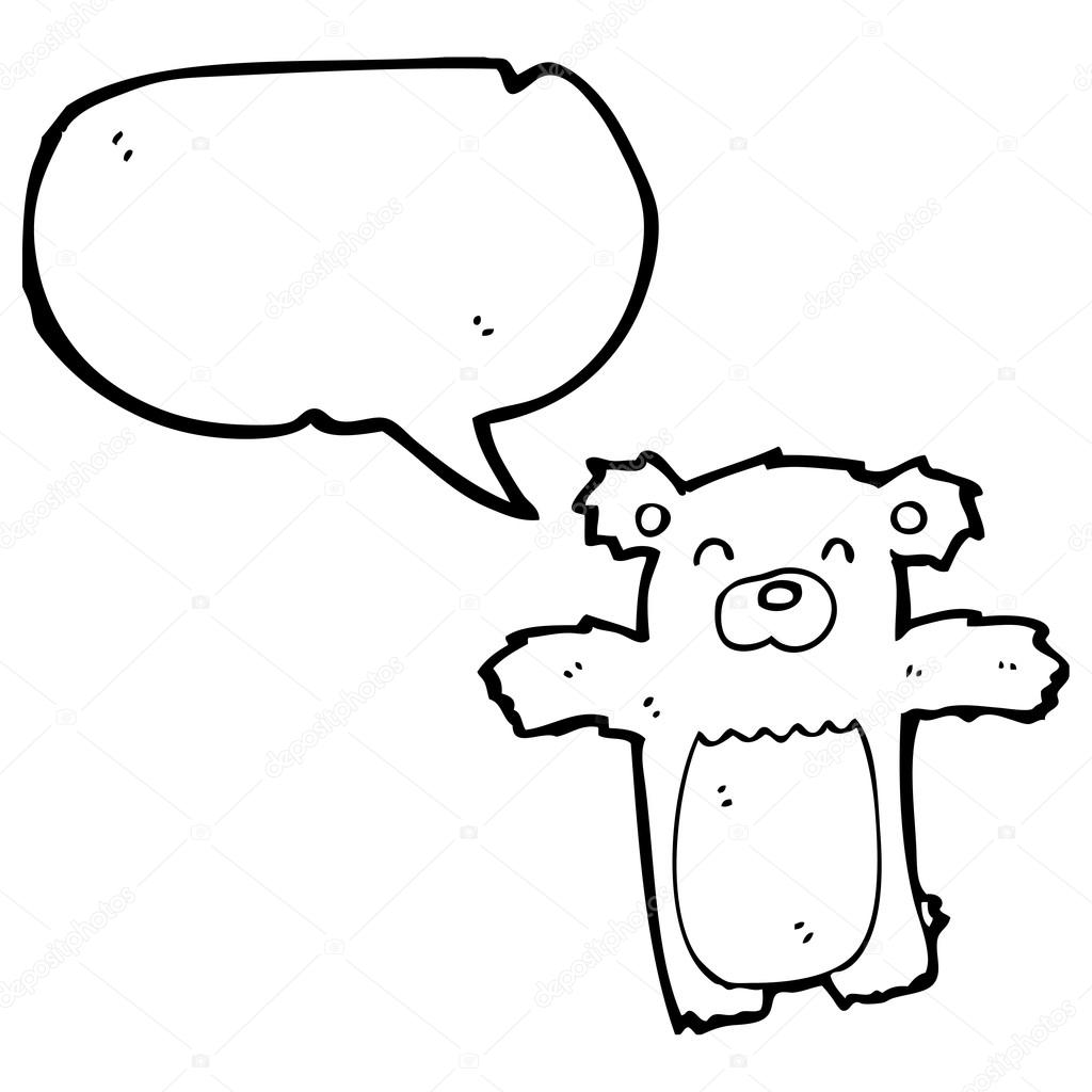 Cute talking bear Stock Vector by ©lineartestpilot 20157845