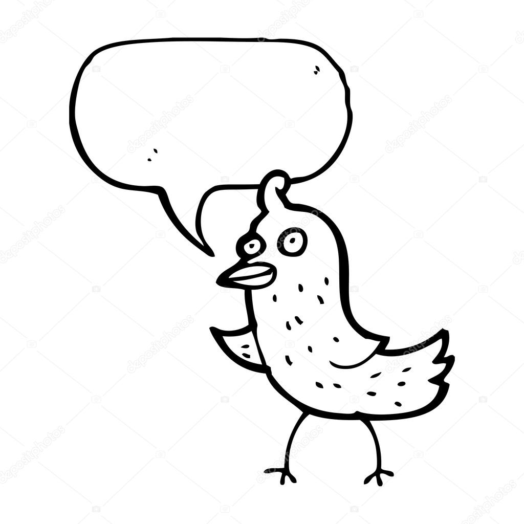 Talking Bird Clipart Black