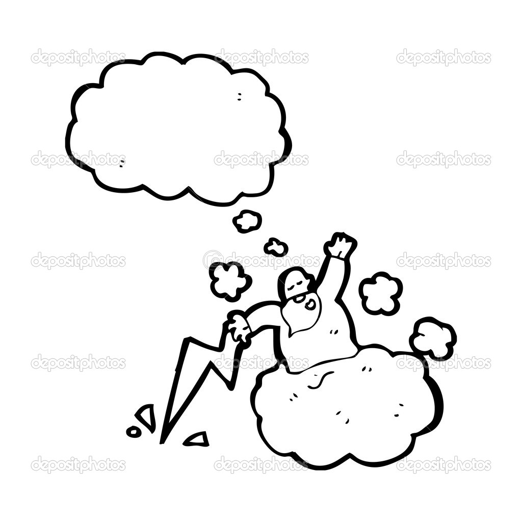 Angry cartoon god Stock Illustration by ©lineartestpilot #20160729