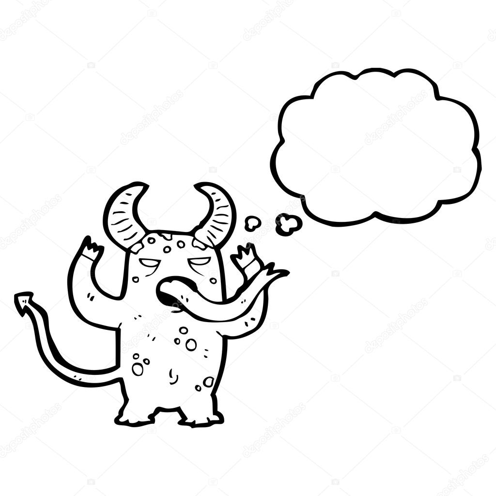 Monster Sticking Out Tongue — Stock Vector © Lineartestpilot 20161043