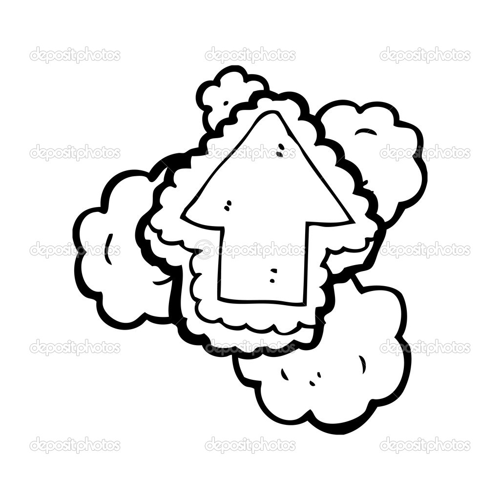 Arrow with cloud Stock Illustration by ©lineartestpilot #20213155