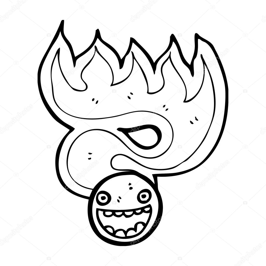 Flaming emoticon face Stock Vector by ©lineartestpilot 20213525