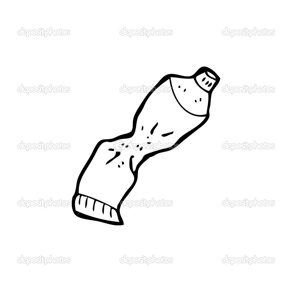 Squeezed toothpaste tube Stock Illustration by ©lineartestpilot #20295639
