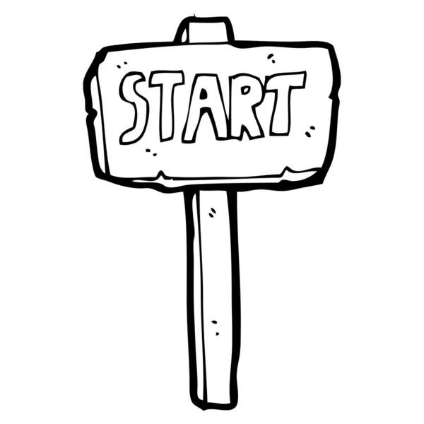 Cartoon start sign — Stock Vector © lineartestpilot #20078883