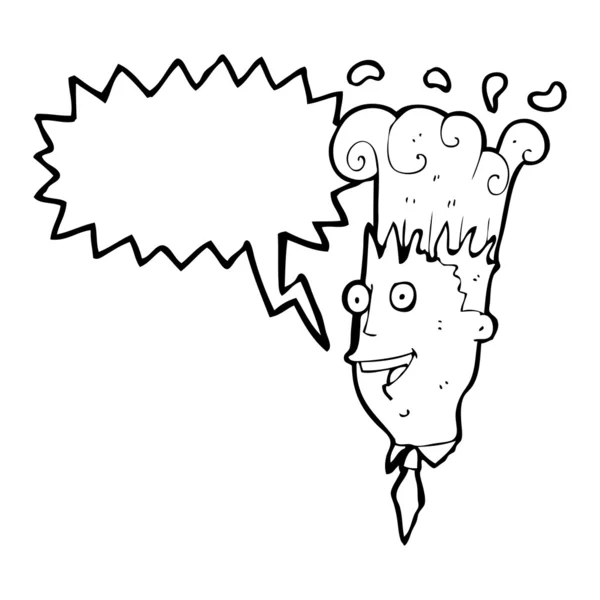 Exploding head businessman — Stock Vector © lineartestpilot #21041063