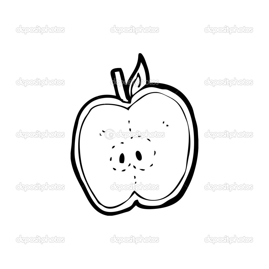 Sliced apple Stock Vector by ©lineartestpilot 20314039