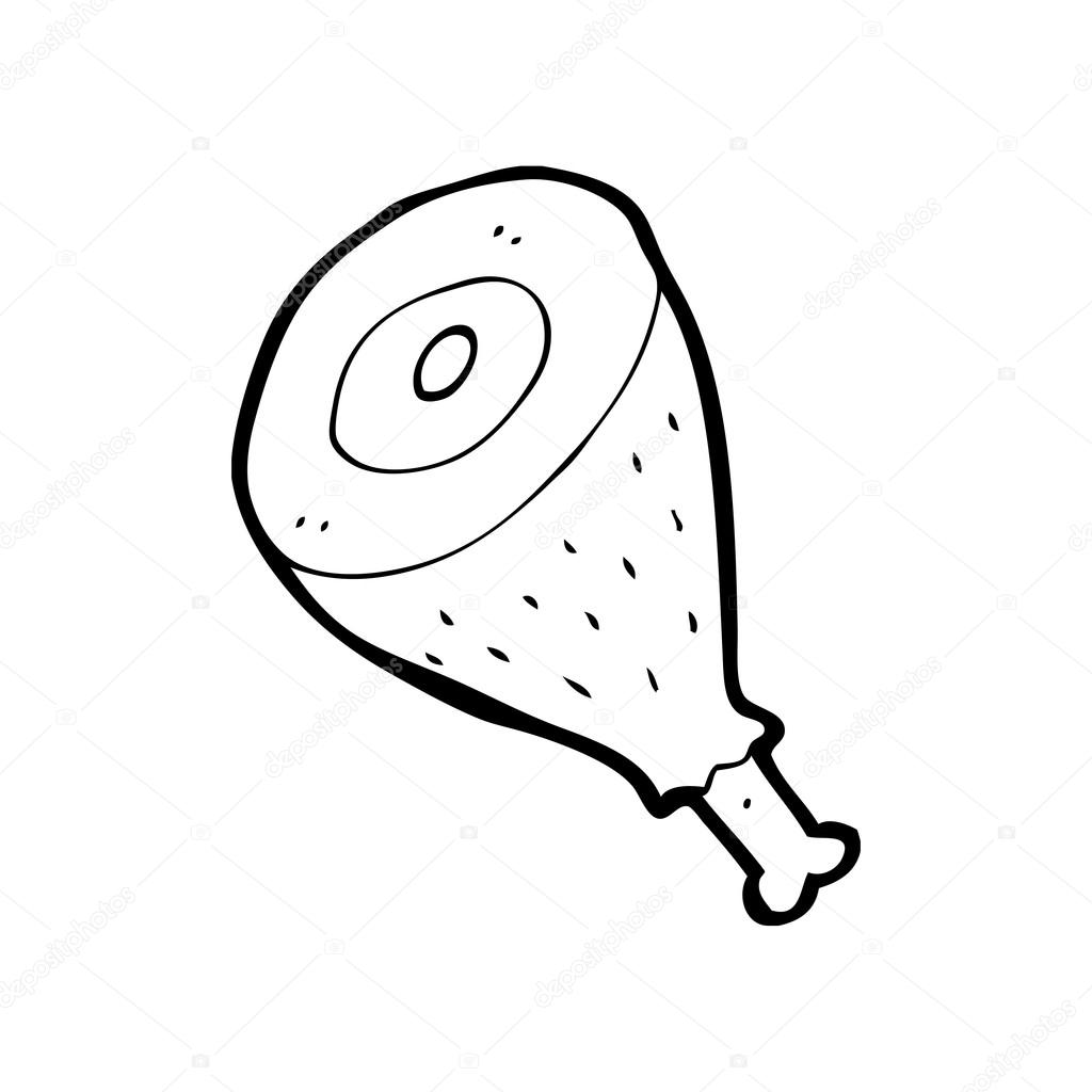 Leg of ham Stock Vector Image by ©lineartestpilot #20338673