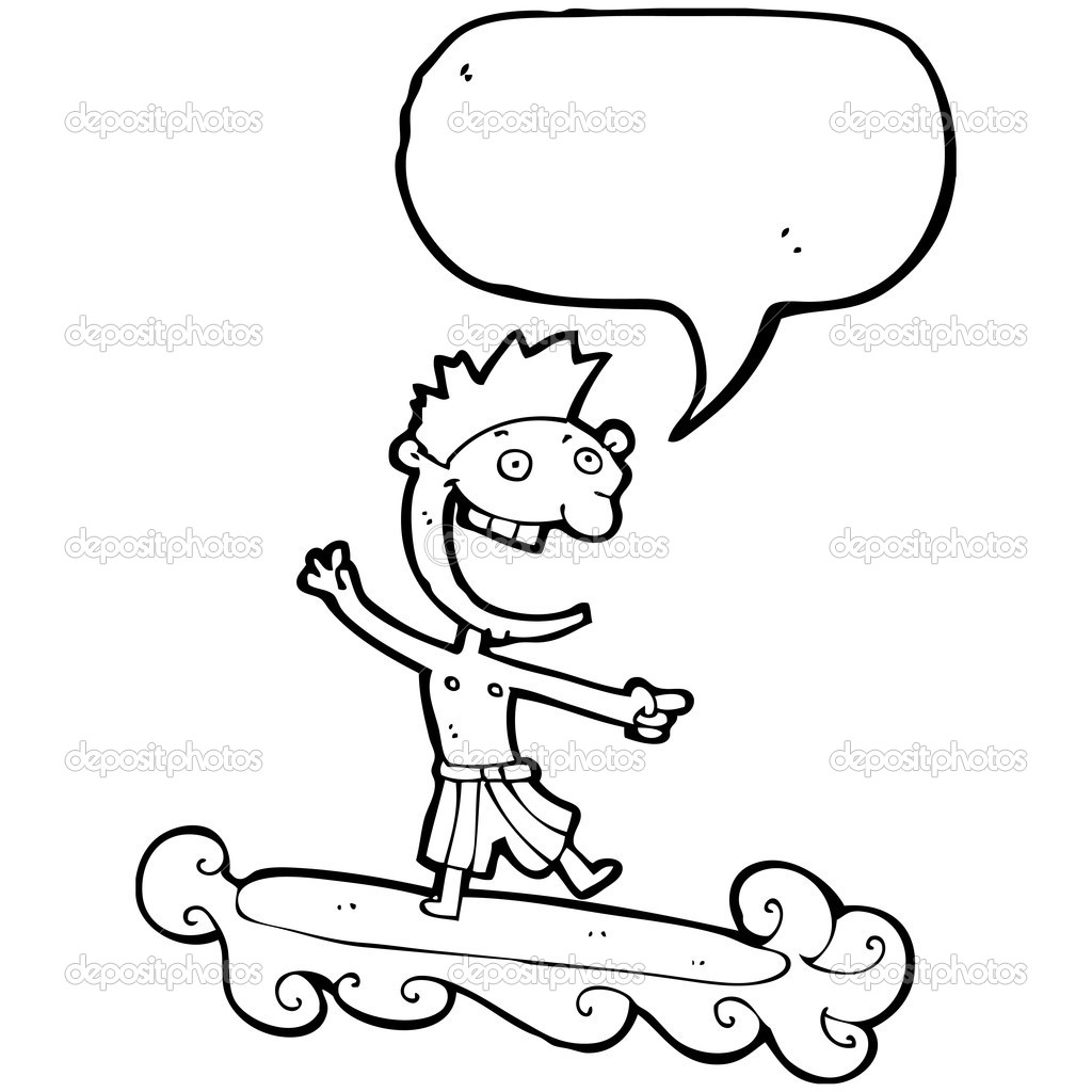 Surfer dude on surfboard Stock Vector Image by ©lineartestpilot #20339471