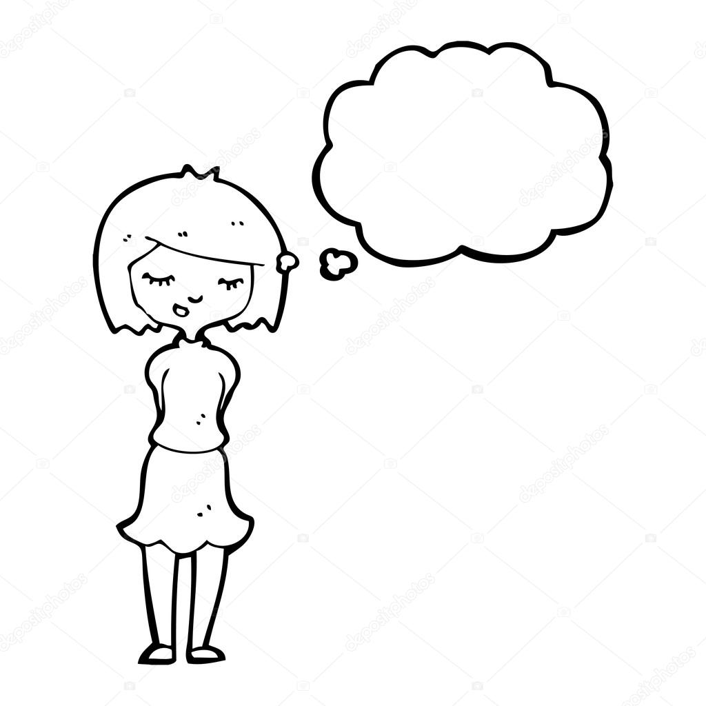 Mujer tímida Vector de stock por ©lineartestpilot 20340117