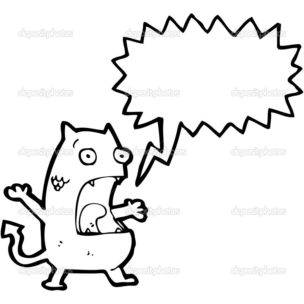 Screaming angry cat Stock Vector Image by ©lineartestpilot #20411441