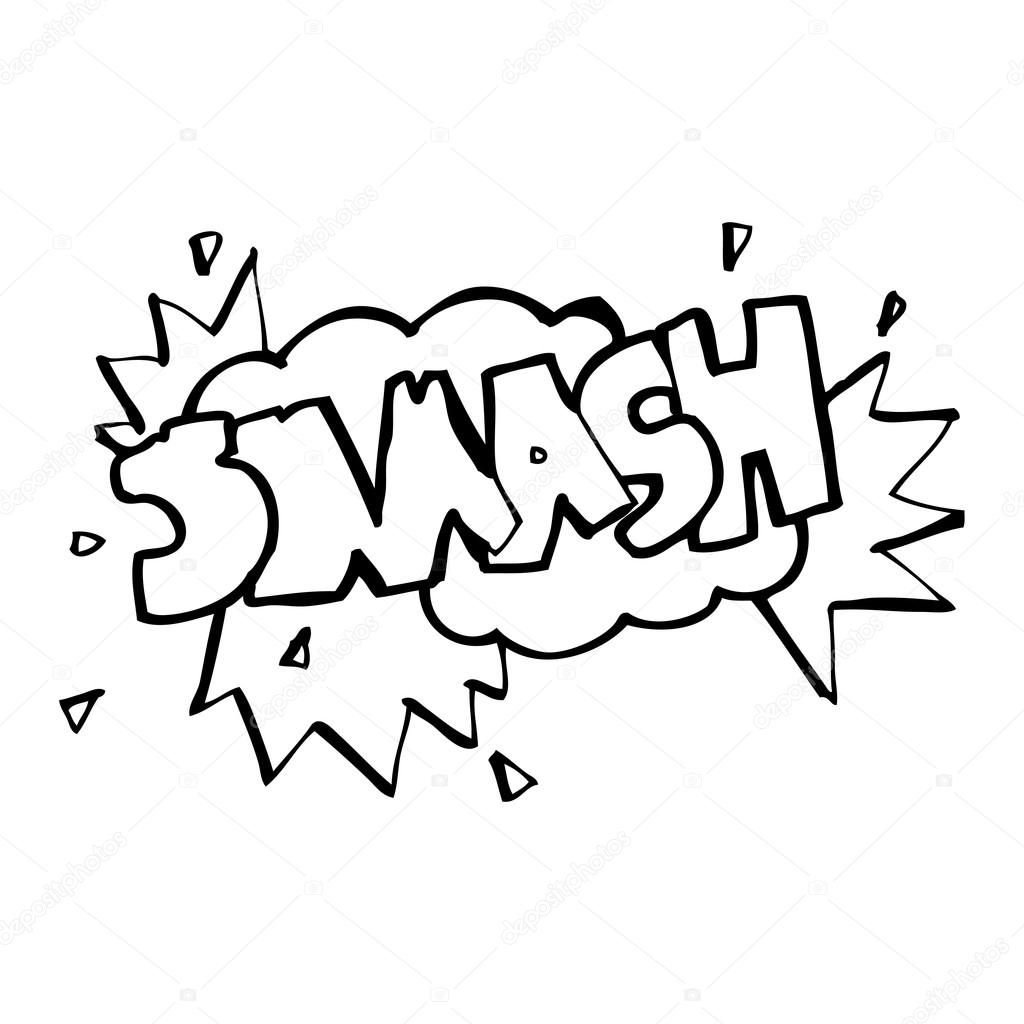 Signo de aplastamiento de dibujos animados Vector de stock por ...