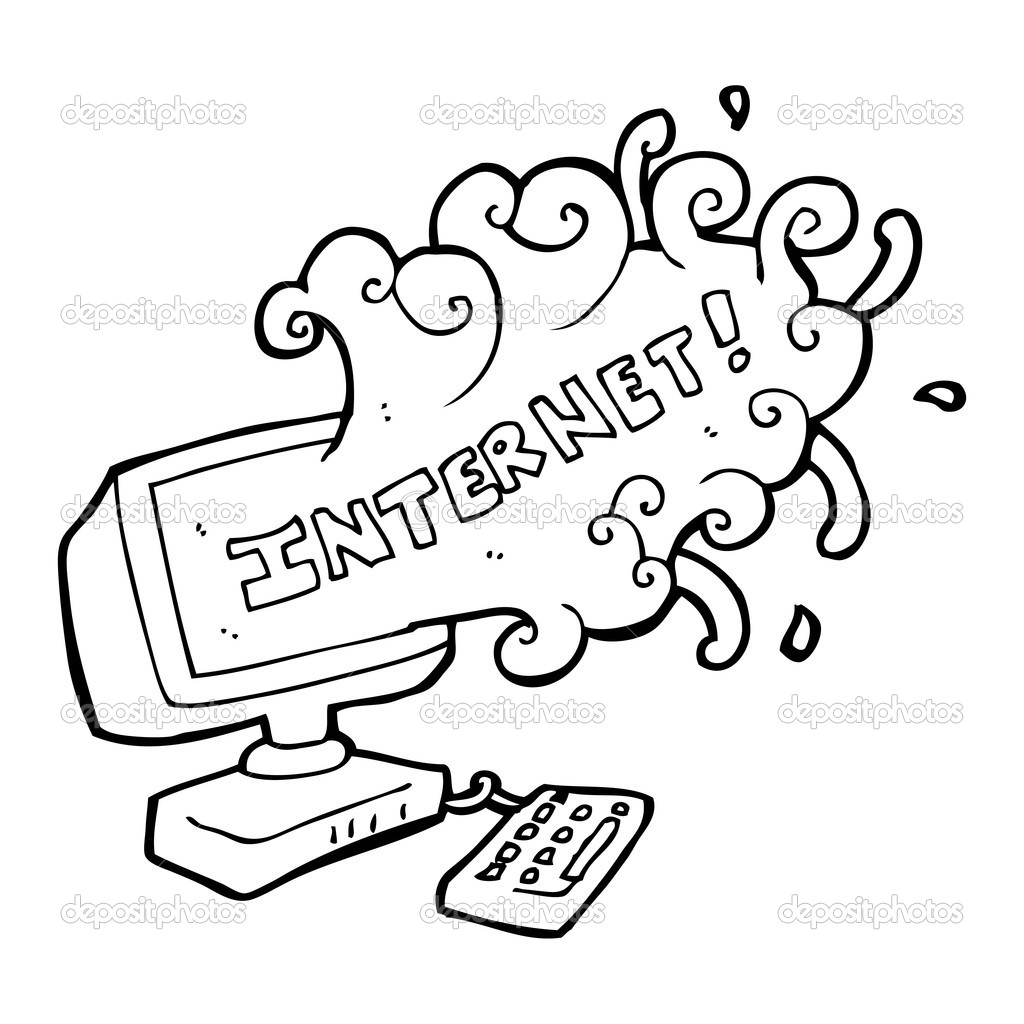 Dibujos animados de internet — Vector de stock © lineartestpilot #20415701